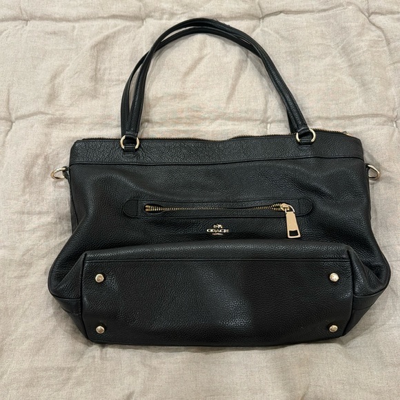 Coach | Bags | Coach Leather Tote With Zipper | Poshmark